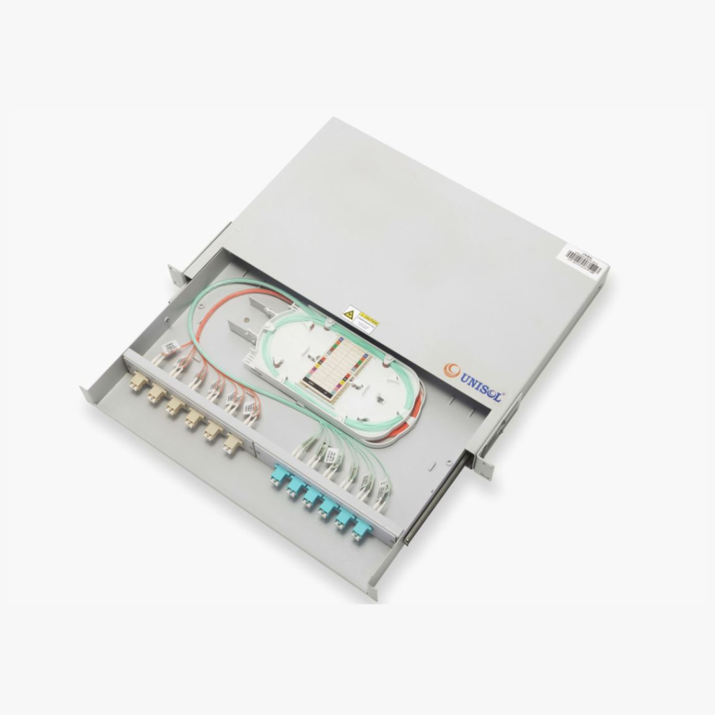 24 Port Rack Mount Sliding Fiber Optic Patch Panel - Unisol